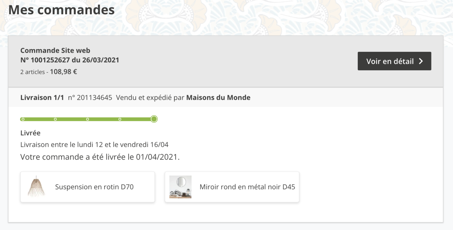 Suivi de commande Maison du monde - Suivi de colis & commandes avec ...